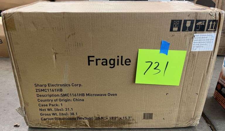 SHARP ELECTRONICS MICROWAVE OVEN IN BOX - Earl's Auction Company