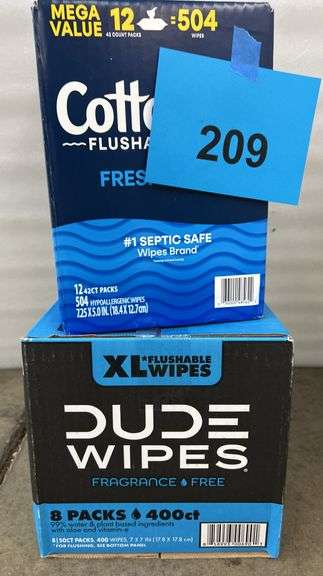 (2) BOXES OF FLUSHABLE WIPES - Earl's Auction Company