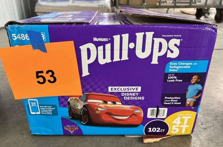 BOX OF HUGGIES PULL UPS DIAPERS - SIZE 4T/5T - Earl's Auction Company