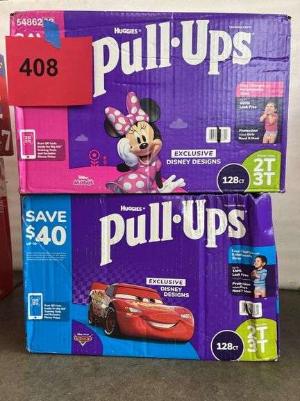 (2) BOXES OF HUGGIES PULL UPS DIAPERS - SIZE 2T/3T - Earl's Auction Company