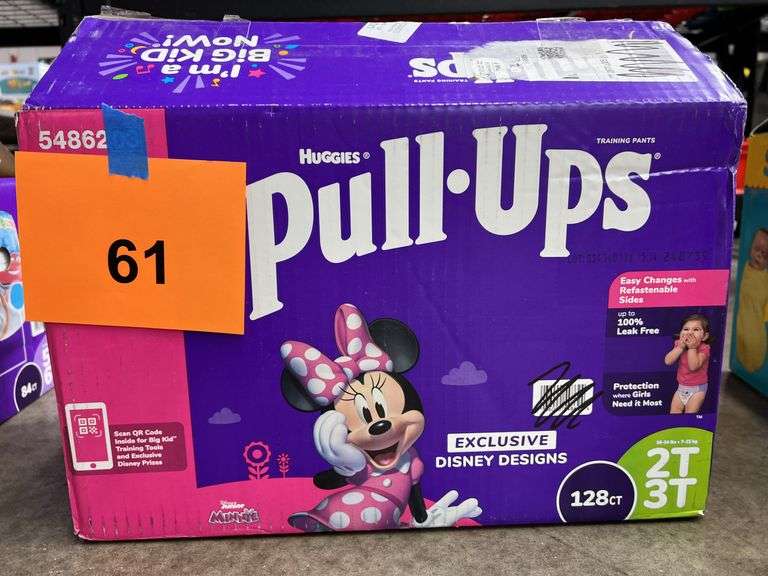 BOX OF HUGGIES PULL UPS DIAPERS - SIZE 2T/3T - Earl's Auction Company