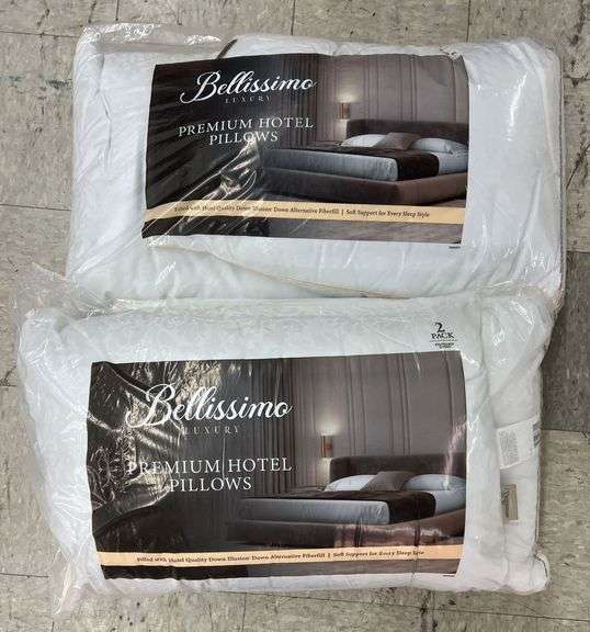 (4) BELLISSIMO PREMIUM HOTEL PILLOWS - Earl's Auction Company