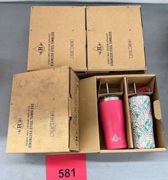 (4) HERITAGE 2PC STAINLESS STEEL TUMBLER SETS IN BOXES - Earl's Auction ...
