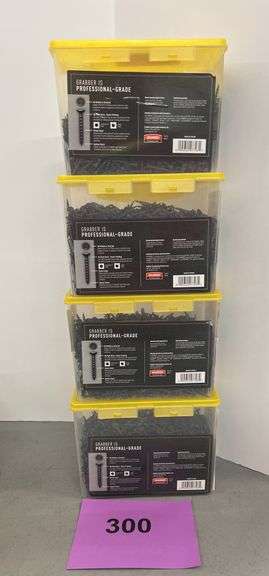 (4) PACKS OF GRABBER SCREWS - Earl's Auction Company