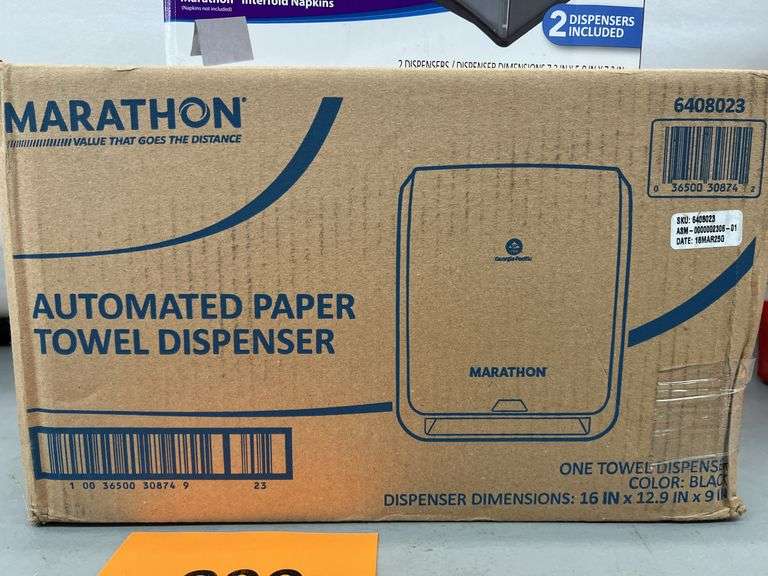 (2) MARATHON DISPENSERS IN BOXES - PAPER TOWEL & NAPKIN - Earl's ...