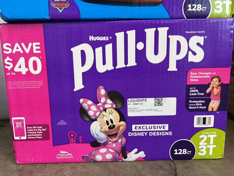 (2) BOXES OF HUGGIES PULL UPS DIAPERS - SIZE 2T/3T - Earl's Auction Company