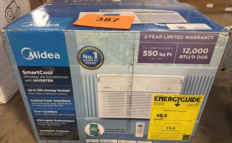 MIDEA WINDOW AIR CONDITIONER IN BOX - Earl's Auction Company