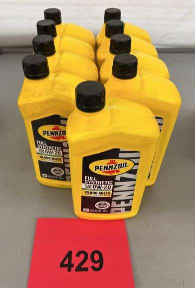 (9) BOTTLES OF PENNZOIL MOTOR OIL - Earl's Auction Company
