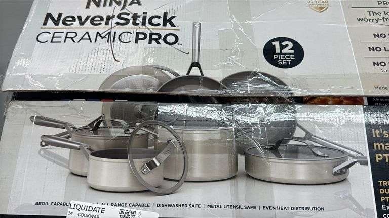 NINJA NEVERSTICK CERAMIC PRO COOKWARE SET IN BOX - Earl's Auction Company