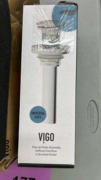 (2) VIGO POP UP DRAIN ASSEMBLYS IN BOXES - Earl's Auction Company