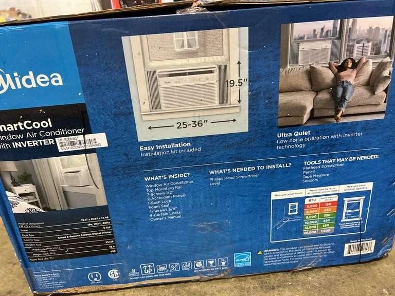 MIDEA SMARTCOOL WINDOW AIR CONDITIONER IN BOX - Earl's Auction Company
