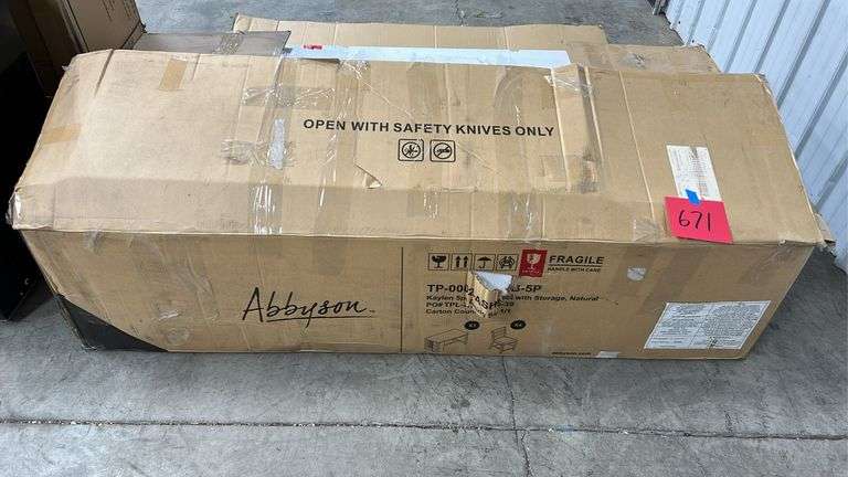 ABBYSON KAYLEN 5PC DINING SET W/ STORAGE IN BOX - NATURAL - Earl's ...