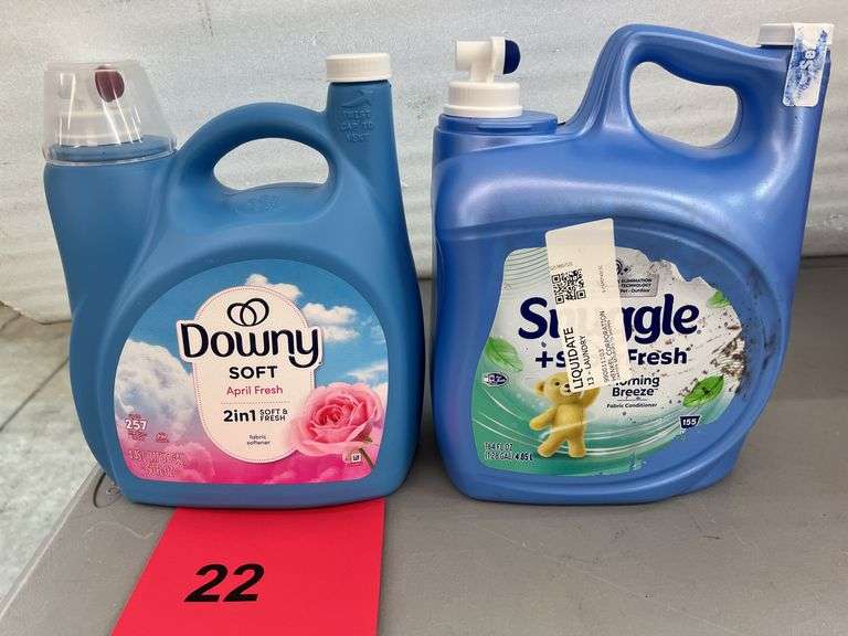 (2) JUGS OF FABRIC SOFTENER - DOWNY & SNUGGLE - Earl's Auction Company