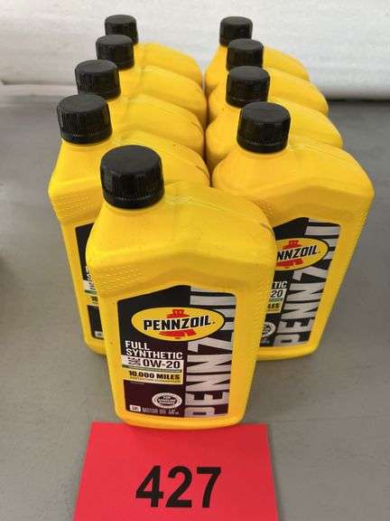(9) BOTTLES OF PENNZOIL MOTOR OIL - Earl's Auction Company