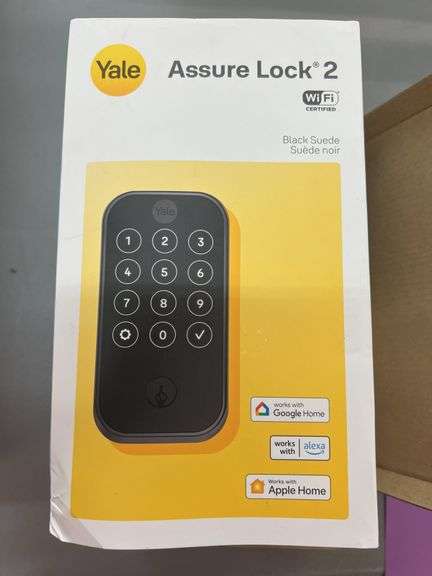 YALE ASSURE LOCK 2 IN BOX - BLACK SUEDE - Earl's Auction Company