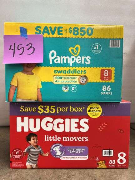 (2) BOXES OF DIAPERS - SIZE 8 - Earl's Auction Company