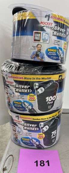 (4) ROCKET HOSE SILVER BULLET HOSES - Earl's Auction Company