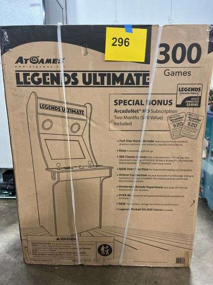 ATGAMES LEGENDS ULTIMATE ARCADE GAME CABINET IN BOX - Earl's Auction ...