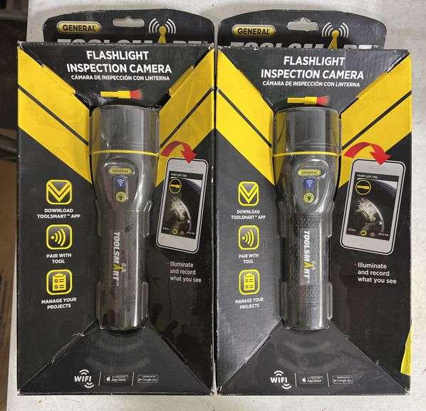 (2) GENERAL TOOLSMART FLASHLIGHT INSPECTION CAMERAS IN BOXES - Earl's ...