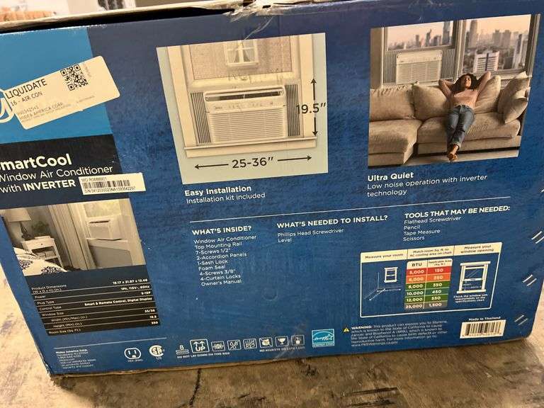 MIDEA SMARTCOOL WINDOW AIR CONDITIONER IN BOX - Earl's Auction Company