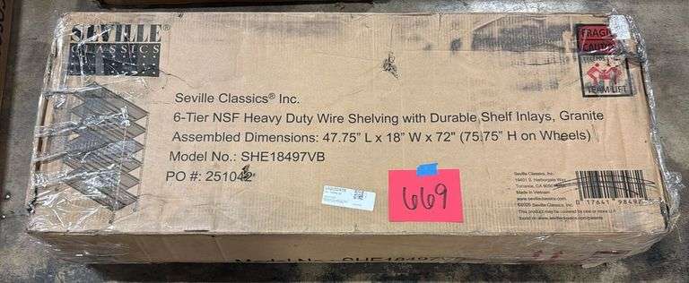 SEVILLE CLASSICS SHELVING RACK IN BOX - Earl's Auction Company