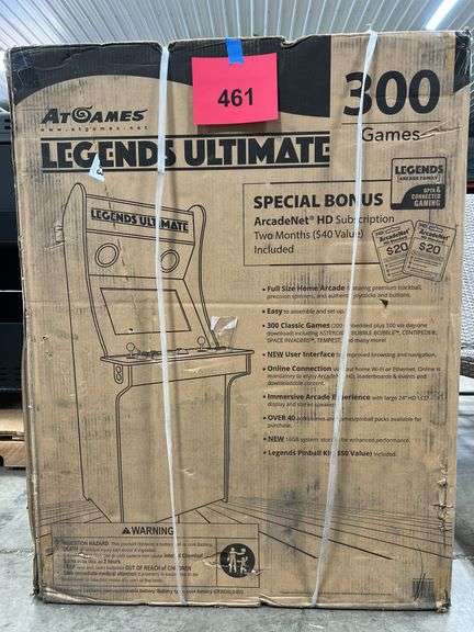 ATGAMES LEGENDS ULTIMATE ARCADE GAME CABINET IN BOX - Earl's Auction ...