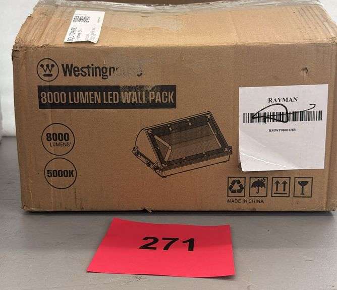 WESTINGHOUSE 8000 LUMEN WALL PACK IN BOX - Earl's Auction Company