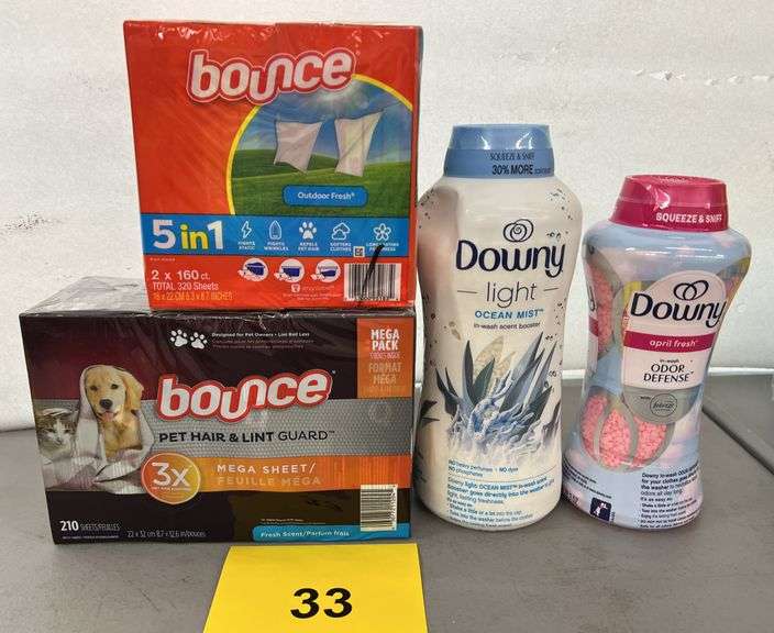 4PC LAUNDRY LOT - BOUNCE & DOWNY - Earl's Auction Company