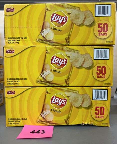 (3) BOXES OF LAYS POTATO CHIPS - Earl's Auction Company