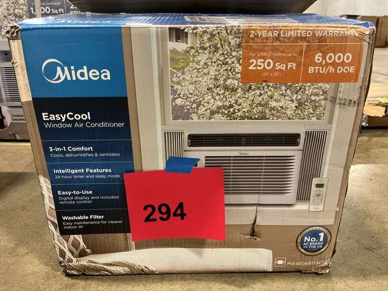 MIDEA WINDOW AIR CONDITIONER IN BOX - Earl's Auction Company