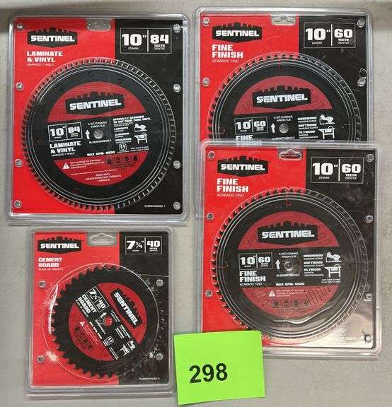 (4) SENTINEL CIRCULAR SAW BLADES - Earl's Auction Company