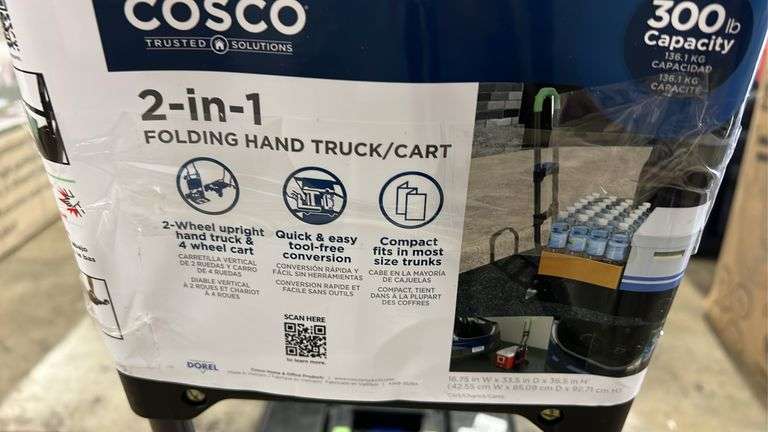 COSCO 2 IN 1 FOLDING HAND TRUCK/ CART - Earl's Auction Company