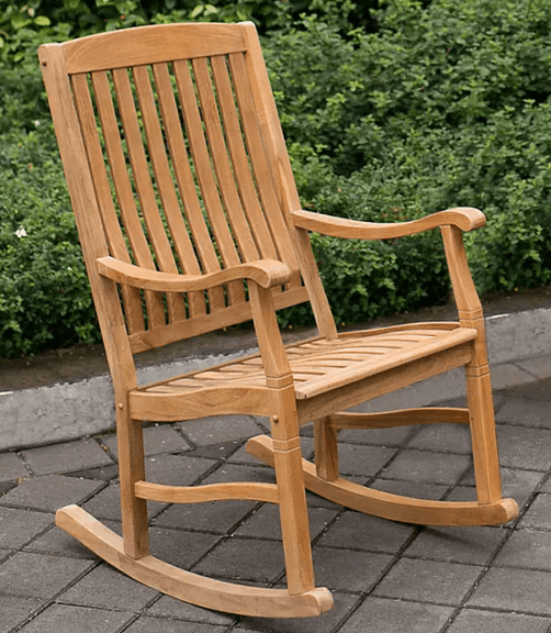 TEAK PORCH ROCKER IN BOX - Earl's Auction Company