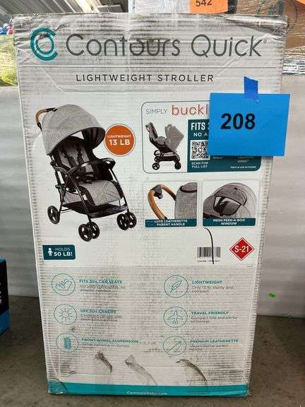 CONTOURS QUICK LIGHTWEIGHT STROLLER IN BOX - Earl's Auction Company