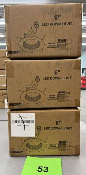 (3) BOXES OF 6" LED DOWN LIGHTS (4 PER BOX) - Earl's Auction Company