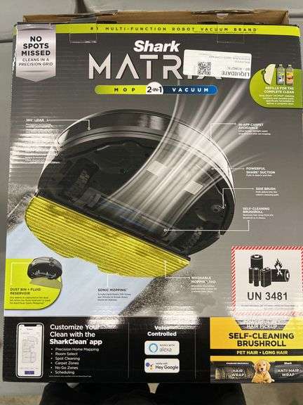 SHARK MATRIX 2 IN 1 MOP/ ROBOT VACUUM IN BOX - Earl's Auction Company