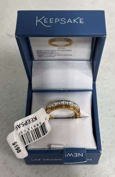 AS IS - KEEPSAKE STERLING 18KT GOLD 1/3CTTW LAB GROWN DIAMOND RING ...