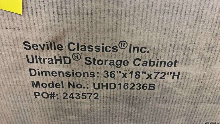 SEVILLE CLASSICS STORAGE CABINET IN BOX - Earl's Auction Company
