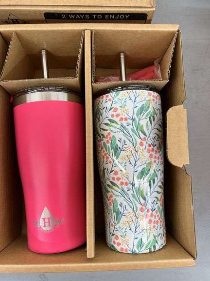 (4) HERITAGE 2PC STAINLESS STEEL TUMBLER SETS IN BOXES - Earl's Auction ...