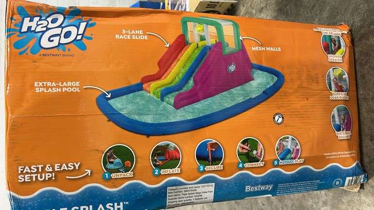H20 GO TRIPLE SPLASH MEGA WATER PARK IN BOX - Earl's Auction Company