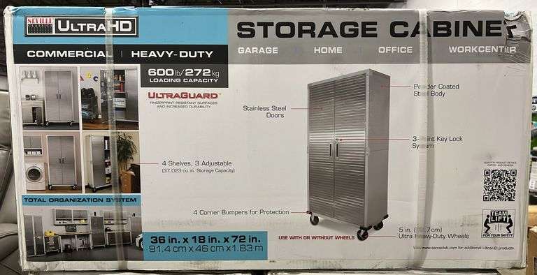 SEVILLE CLASSICS STORAGE CABINET IN BOX - Earl's Auction Company