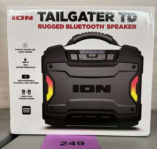 ION TAILGATER TD RUGGED BLUETOOTH SPEAKER IN BOX - Earl's Auction Company