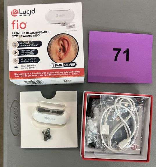 AS IS - LUCID FIO RECHARGEABLE OTC HEARING AIDS W/ BOX - Earl's Auction ...