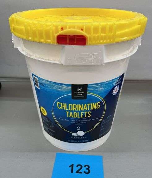40LB BUCKET OF CHLORINATING TABLETS - Earl's Auction Company