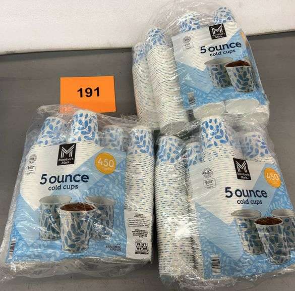 (3) PACKS OF PAPER COLD CUPS - Earl's Auction Company