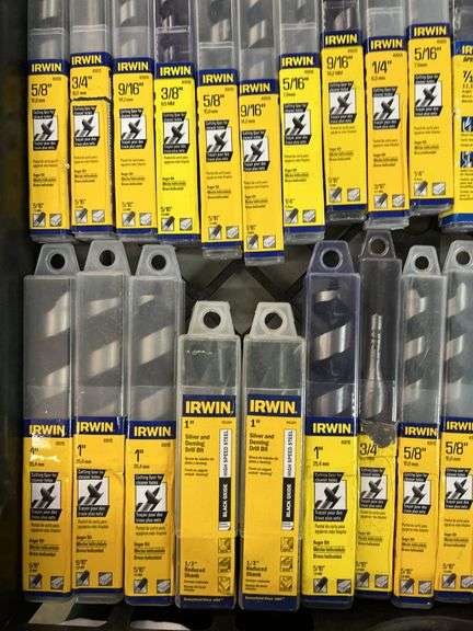 MISC LOT OF IRWIN DRILL BITS - Earl's Auction Company