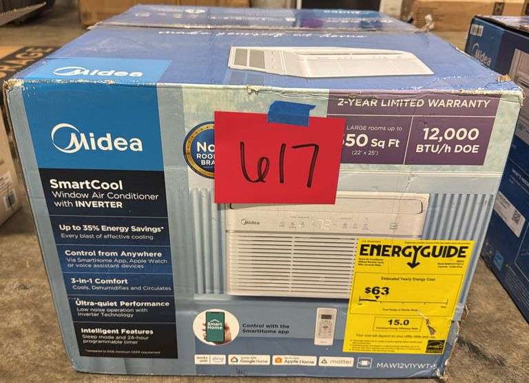 MIDEA WINDOW AIR CONDITIONER IN BOX - Earl's Auction Company