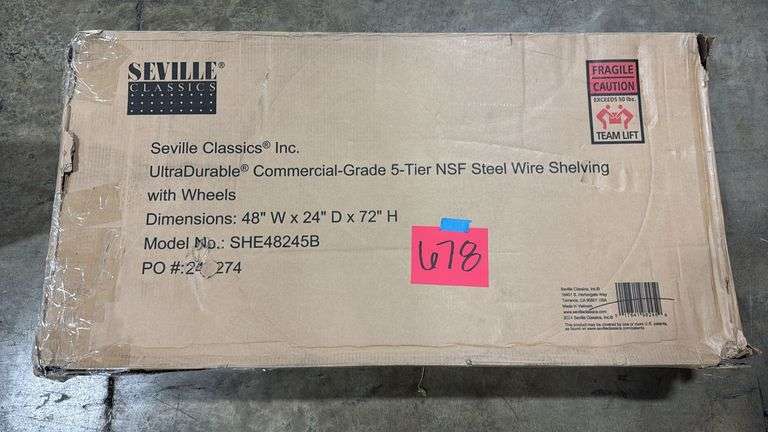 SEVILLE CLASSICS SHELVING RACK IN BOX - Earl's Auction Company
