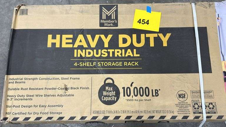 HEAVY DUTY 4 SHELF STORAGE RACK IN BOX - Earl's Auction Company