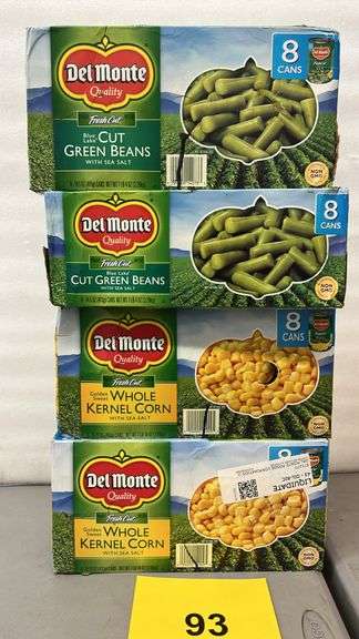 (4) BOXES OF DEL MONTE VEGETABLES - Earl's Auction Company